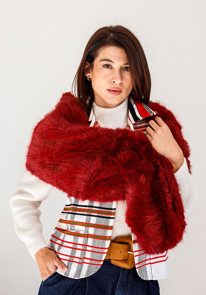 Fluffy Shawl | Wine – Love That Online Store